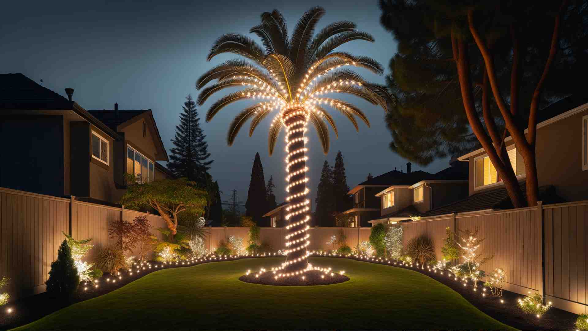 Illuminating Nature: Lighting Up a Palm Tree - Clicka Lights