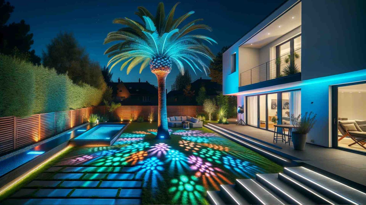 Illuminating Nature: Lighting Up a Palm Tree - Clicka Lights