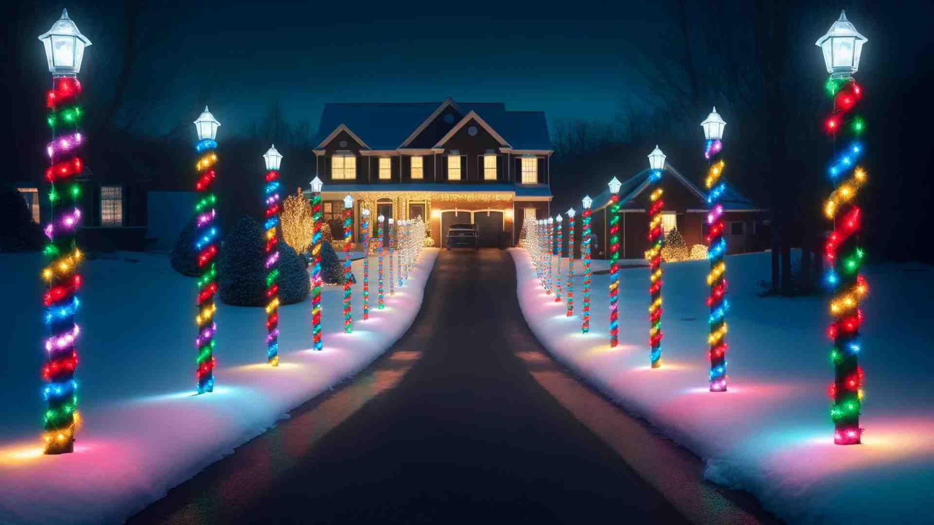 5 Driveway Christmas Lights Inspirations You Must See - Clicka Lights