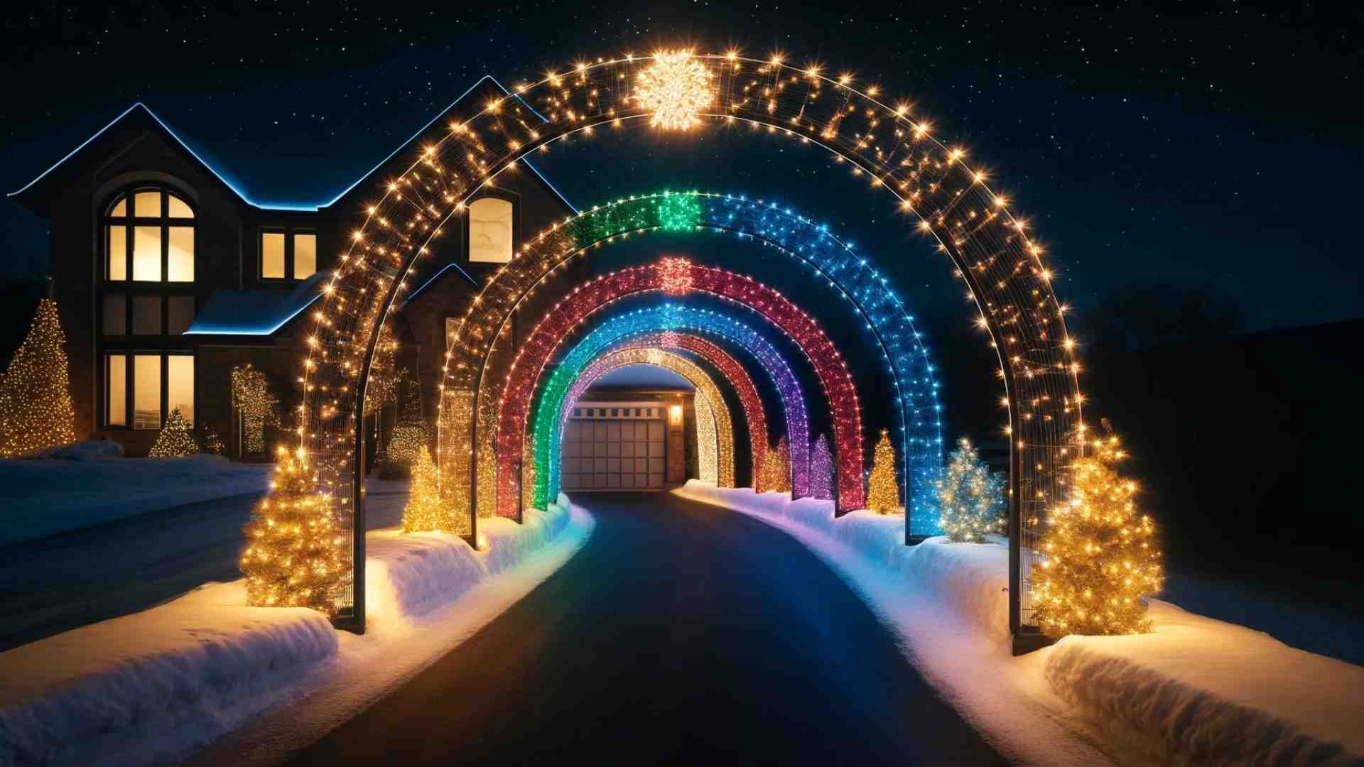 5 Driveway Christmas Lights Inspirations You Must See - Clicka Lights