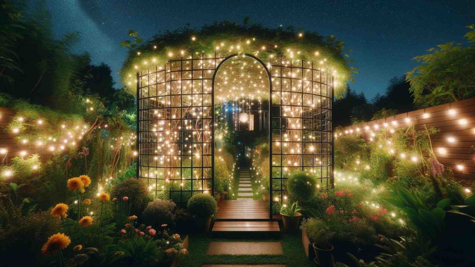 3 Ideas for Lights on Trellis - Clicka Lights