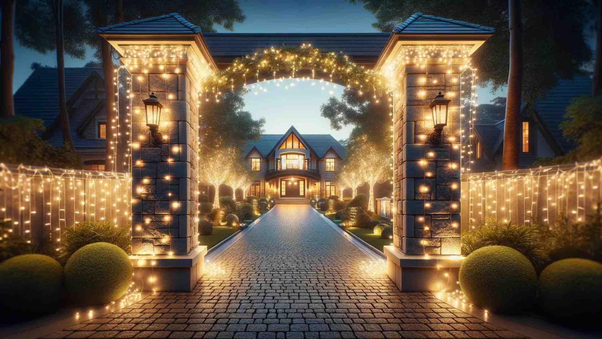 4 Amazing Stone Driveway Pillars with Lights Ideas - Clicka Lights